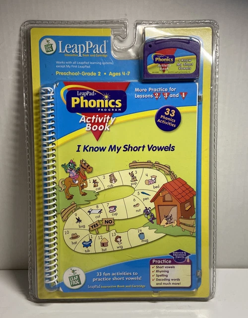 NEW LEAPFROG LEAPPAD Phonics I KNOW MY SHORT VOWELS Ages 4-7 $15.99 ...