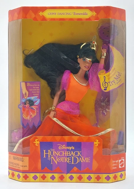 1995 DISNEY'S HUNCHBACK Gypsy Dancing Esmeralda Doll / NrfB / Mattel ...