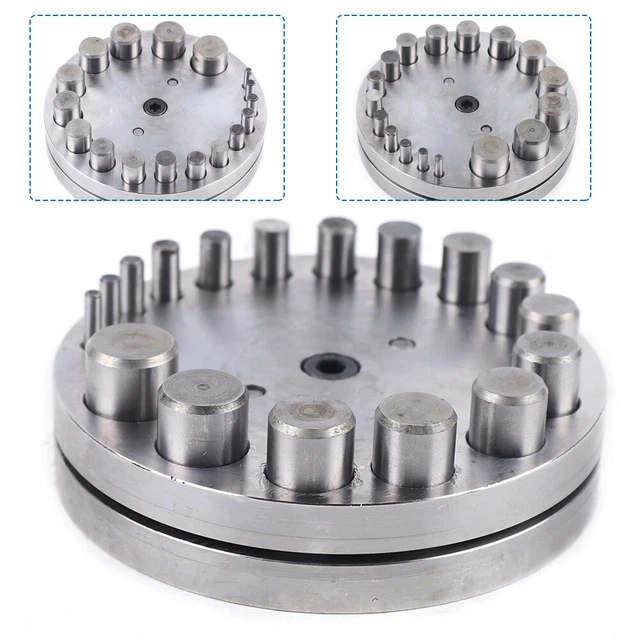 JEWELLERS CIRCLE DISC Cutter Hole Punch Set Metal Punching 17 Holes ...