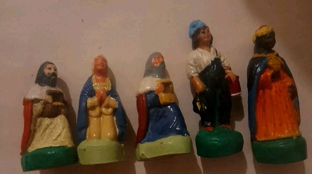 5 ANCIENS Santons Carbonel creche EUR 18,00 - PicClick FR