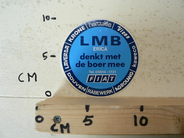 STICKER,DECAL FIAT TRACTOR ? Lmb Erica Denkt Mee Not 100 % Ok EUR 3,99 ...