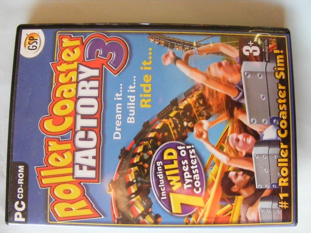 PC ROM ROLLER Coaster Factory 3 Computer Game £2.24 - PicClick UK