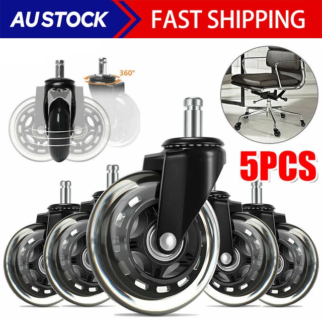 5X ROLLERBLADE OFFICE Desk Chair Wheel Replacement Rolling Caster Grip ...