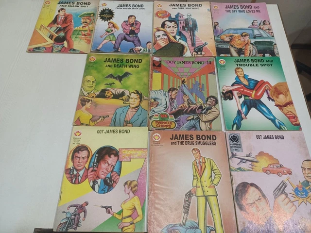 JAMES BOND 007 Ultra Rare Diamond COMICS India 1980's English/Hindi ...