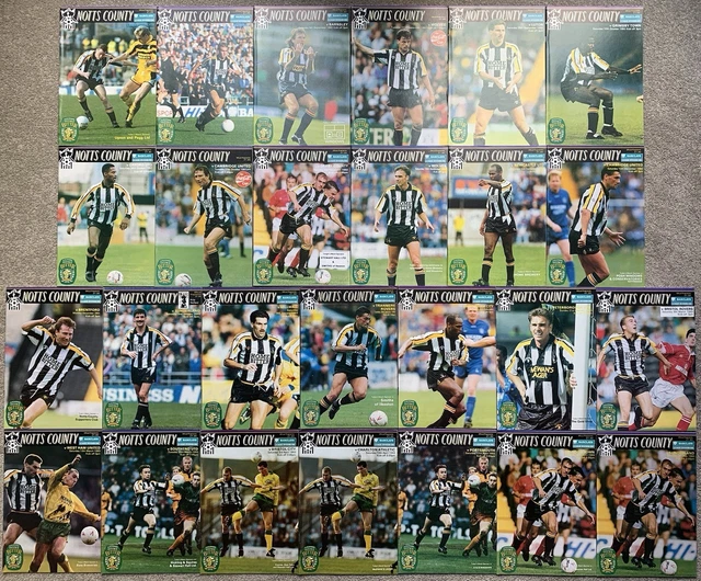 NOTTS COUNTY FC 1992 1993 HOME FOOTBALL PROGRAMME COLLECTION ...