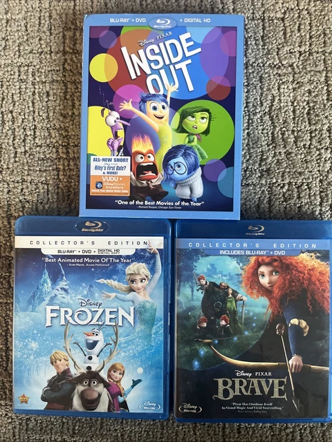 DISNEY BLU-RAY DISK Lot - Inside Out Frozen (BluRay + DVD + Digital HD ...