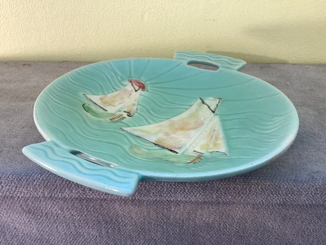 VINTAGE ART DECO SHORTER & SON POTTERY YACHT WARE Small DISH 6" 1930s £ ...