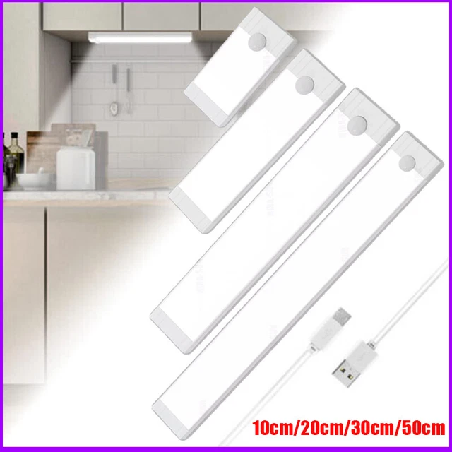 LED PIR MOTION Sensor Strip Light USB Rechargeable Magnetic Cabinet Closet Lamp £4.49 - PicClick UK
