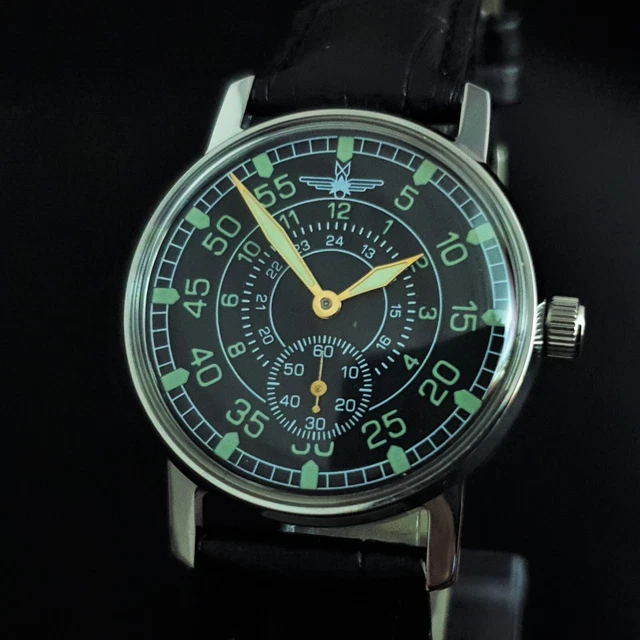 VINTAGE MILITARY WATCH USSR Pilot Aviation Mechanical Wristwatch Pobeda ...