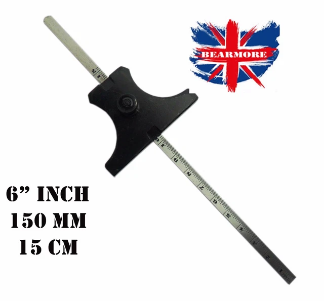 STAINLESS STEEL RULER Engineers Depth Gauge Metric & Imperial 0-150mm £ ...