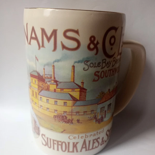 VINTAGE ADNAMS SUFFOLK Ales & Stout Ceramic Tankard £15.99 - PicClick UK