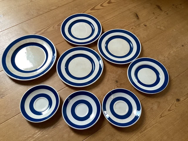 MIXED LOT OF Vintage Staffordshire Cordon Bleu Chef Ware Blue White ...