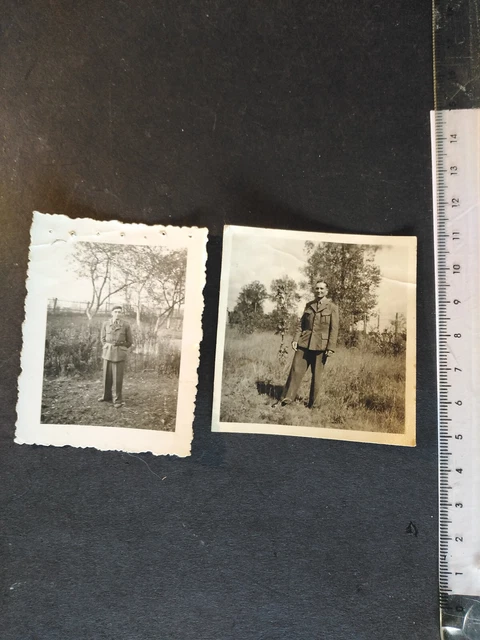2 ANCIENNES PHOTOS Militaria - Prisonniers de guerre - GEPRUFT - mots ...