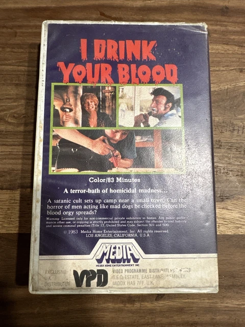 *I DRINK YOUR BLOOD vhs MEDIA culte années 70 horreur exploitation ...