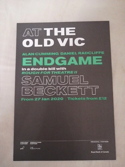 DANIEL RADCLIFFE ALAN Cumming Endgame Theatre Play Leaflet A5 The Old ...