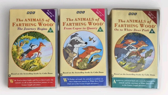 THE ANIMALS OF Farthing Wood Season Part 1 - 2 - 3 VHS Videos BBC KIDS ...