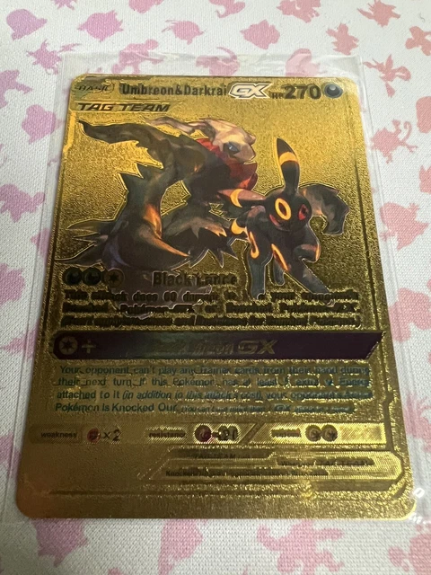 CARTA POKÈMON FAN-ART: Umbreon & Darkrai GX [Basic] - GOLD CARD EUR 10 ...