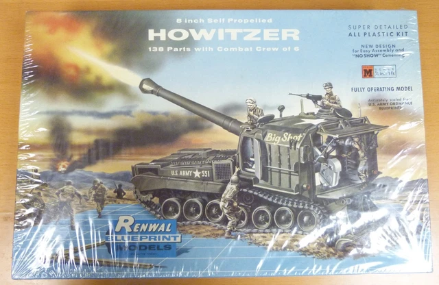 1/32 RENWAL BLUEPRINT Models - 8 Inch Howitzer No. 551 - MISB - Factory ...
