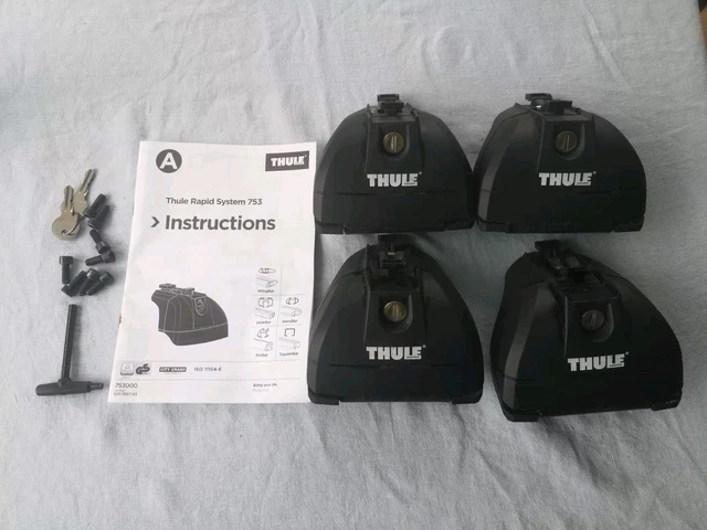 THULE 753 RAPID System Roof Rack Foot - Pack of 4 £32.11 - PicClick UK