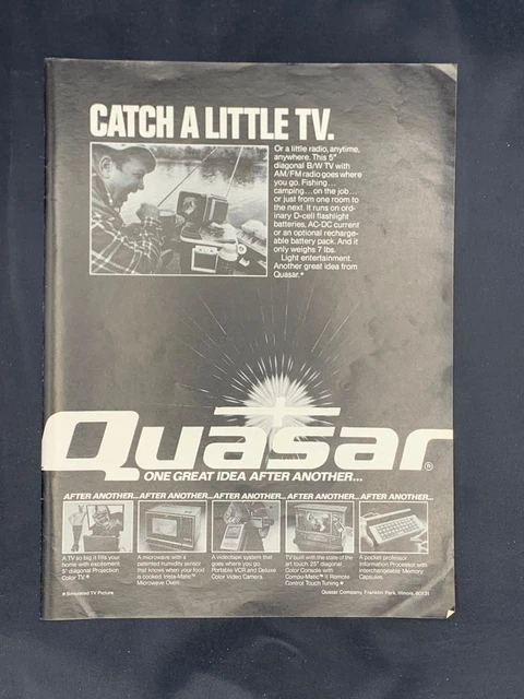 MAGAZINE AD - 1980 - Quasar TV EUR 6,83 - PicClick FR