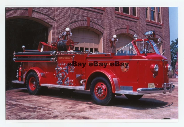 HOPEDALE, MA ENGINE 4 1947 American Lafrance Fire Truck Photo $24.50 ...