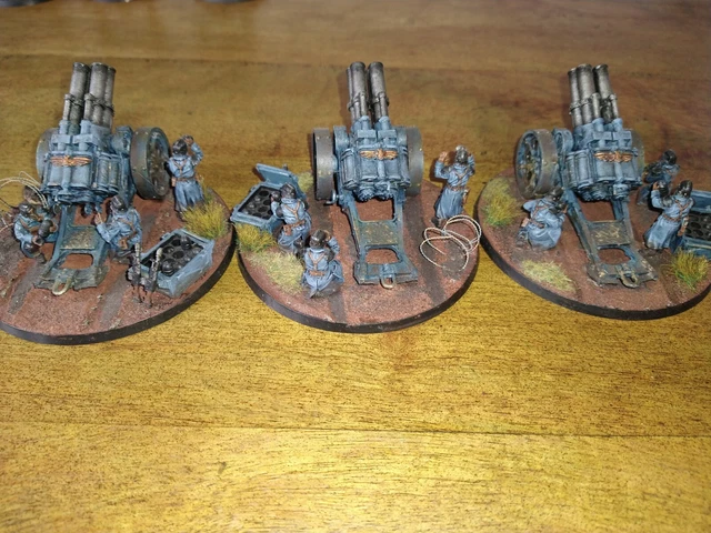 WARHAMMER 40K IMPERIAL Death Korps Of Krieg Thudd Guns With Crews £180. ...