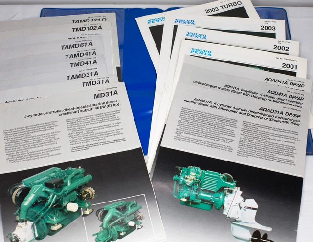 VINTAGE VOLVO PENTA Marine Diesel Engines Brochures Direct-Injected ...