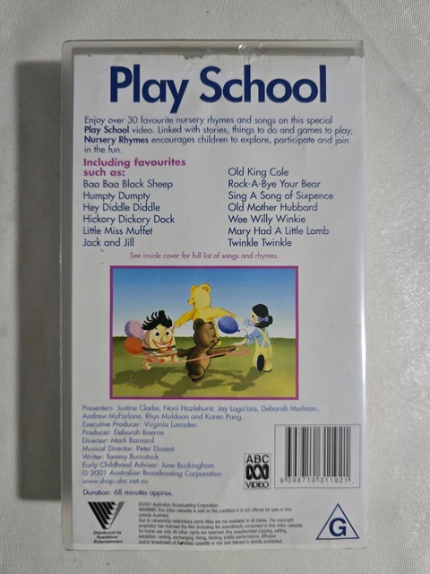PLAY SCHOOL NURSERY Rhymes - VHS ABC For Kids £12.05 - PicClick UK