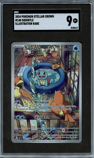 2024 POKEMON SQUIRTLE Illustration Rare SGC 9 $96.21 - PicClick