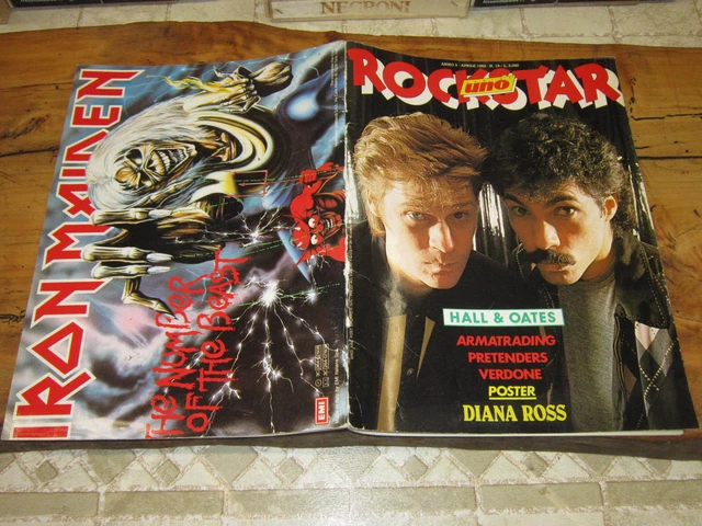 RIVISTA ROCKSTAR N°19/1982 Poster Diana Ross Hall & Oates Armatrading ...