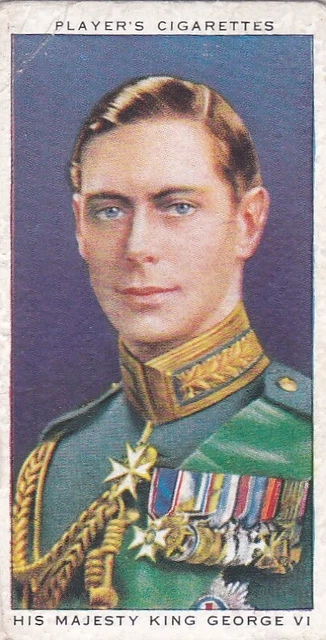 CORONATION SERIES 1937- 1 HM King George VI - Players Cigarette Card £1 ...