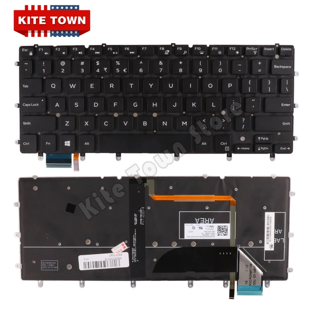 CLAVIER RÉTROÉCLAIRÉ AMÉRICAIN pour Dell XPS 13 9343 9350 9360 Inspiron ...