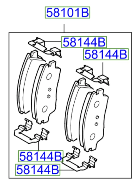GENUINE HYUNDAI TUCSON Front Brake Pads 2016- 58101D7A50 £101.04 ...