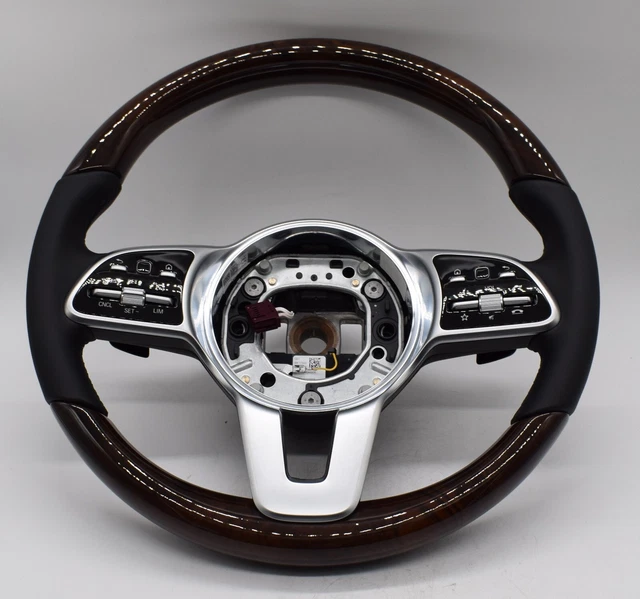 ORIGINAL MERCEDES HOLZLENKRAD Lenkrad w213 Leder E Klasse schwarz ...