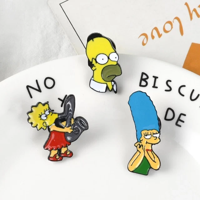 THE SIMPSONS ENAMEL Pin Badge Homer Simpson Marge Lisa Jewellery Gifts ...