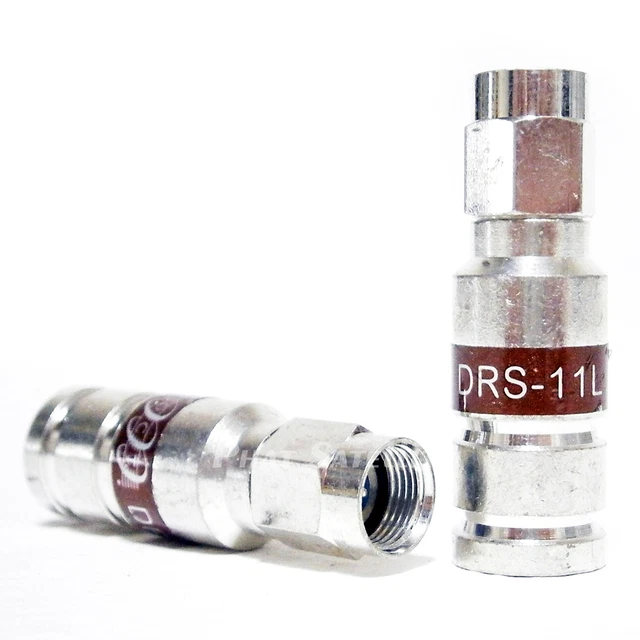 RG11 COAX CONNECTOR RG/11 Coaxial Fitting PCT-DRS-11L Compression Quad ...