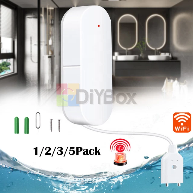 WIFI WATER LEAK Sensor Flood Leakage Detector Overflow Level Detector ...