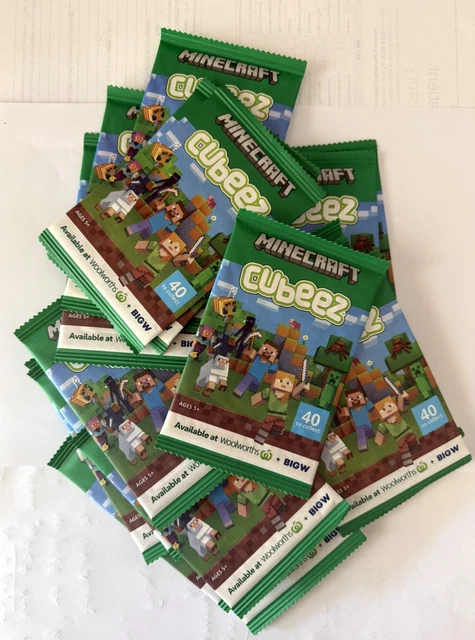 🔨🔨20 X WOOLWORTHS CUBEEZ MINECRAFT 🔨🔨 Collectibles- SEALED PACKS ...