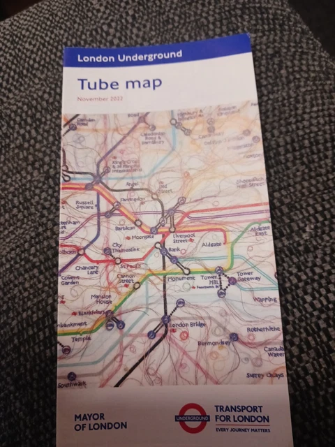 LONDON UNDERGROUND TUBE MAP NOVEMBER 2022 Artist Do Ho Suh - EXCELLENT ...