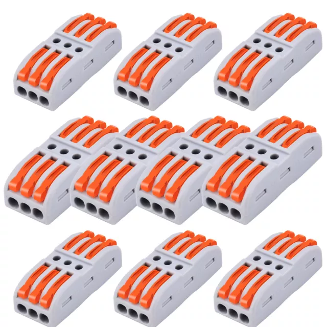 THROUGH LINE WIRING Connectors Cable Splice Electrical 3-Way Connection ...