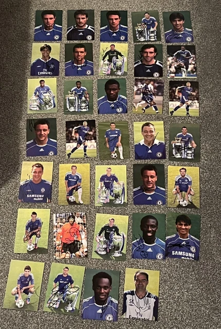 70 CHELSEA FC Official Football Club Card - 34 Signed + 36 Unsigned £ ...