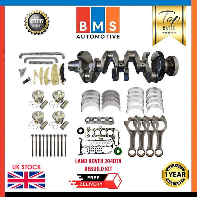 JAGUAR F PACE Engine Rebuild 204Dta 2.0Ldiesel Ingenium Crankshaft ...