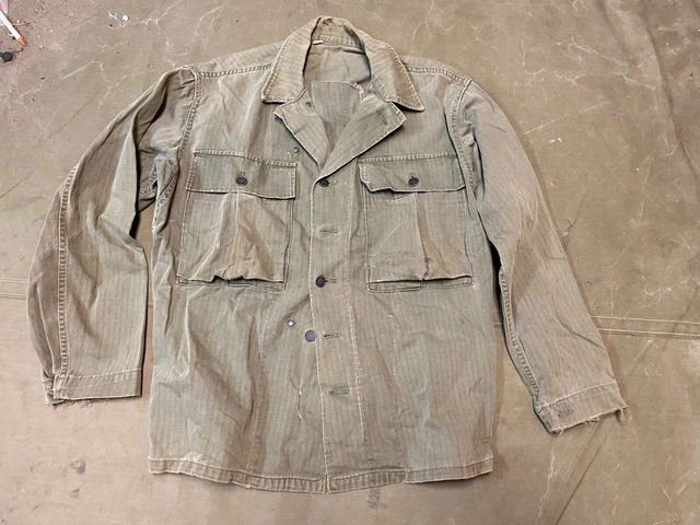ORIGINAL WWII US Army Hbt Combat Field Jacket- Size Medium/Large £135. ...