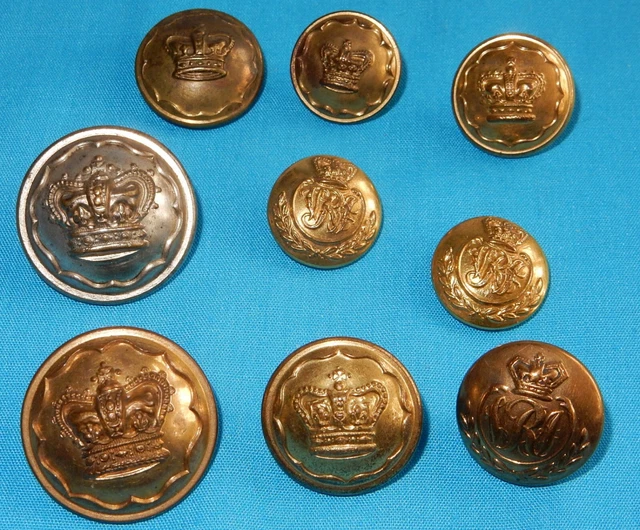 FINE QUANTITY INDIAN Army Victorian Military Buttons India Queen ...