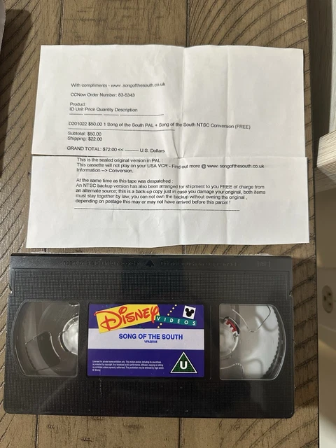 SONG OF THE South - Walt Disney VHS AUTHENTIC - UK - PAL Splash ...