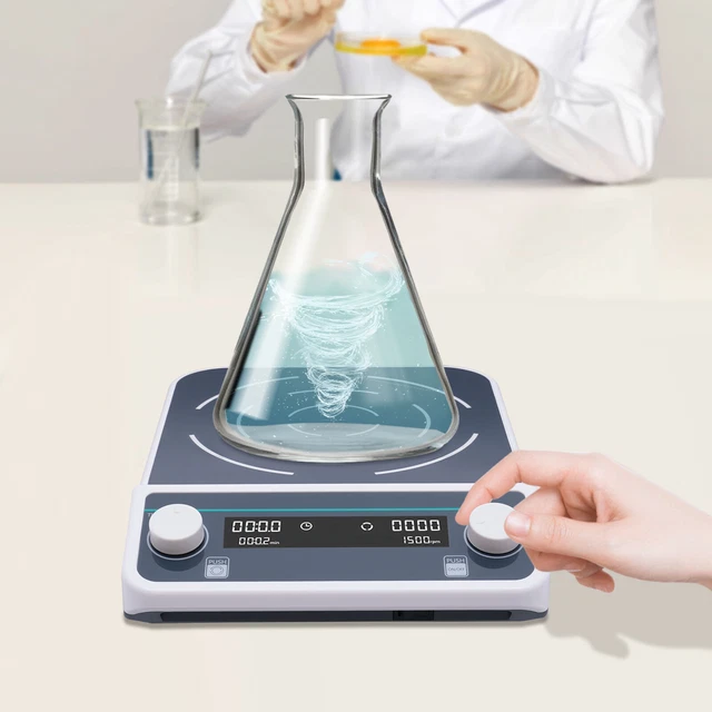15L INDUSTRY LARGE Volume Magnetic Stirrer Mixer Digital Stirrer Plate ...