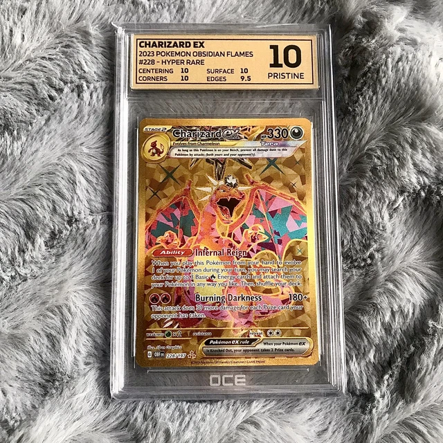 POKEMON OBSIDIAN FLAMES Charizard EX Hyper Rare Gold Graded OCE 10 PSA ...