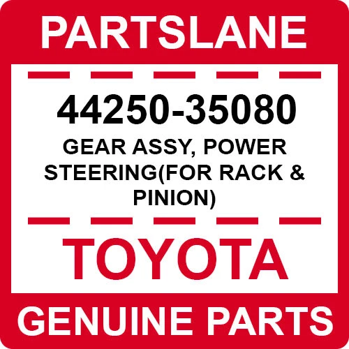 44250-35080 TOYOTA OEM Genuine GEAR ASSY, POWER STEERING(FOR RACK ...