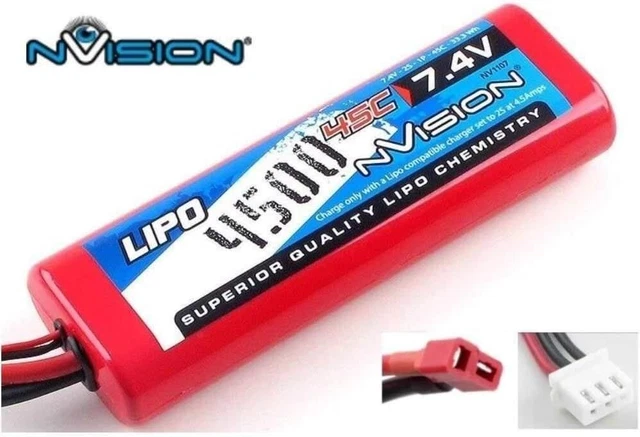 NVISION BATTERIA LIPO 2S con Dean Plug, 45C, 4500 mAh, 7,4 V EUR 49,90 ...