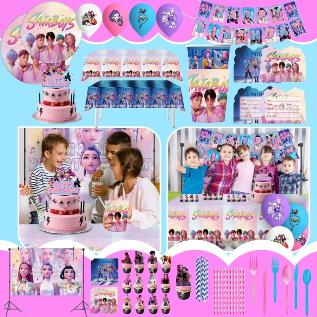 KPOP DEMON HUNTERS Saja Boys Birthday Party Decorations Banner Cake ...